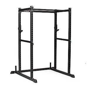 Titan Fitness T-2 Series Short 71" Power Rack, 850 LB Rackable Capacity, Skinny Pull Up Bar, Pin and Pipe Safeties, Standard J-Hooks, All In One Home Garage Gym for Weightlifting and Strength Training