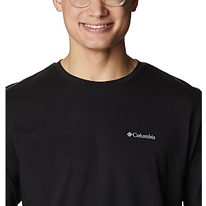 Columbia Men's Thistletown Hills Long Sleeve Logo Tee, Black, X-Large