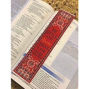 Woven Carpet Bookmark, Be Still and Know That I am God, Psalm 46:10