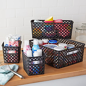 LYLSTE 4-piece decorative storage basket set (Black), YST-012
