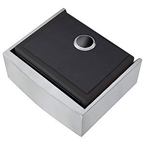 ZUHNE Stainless Steel Farmhouse Kitchen Sink (24-Inch Apron Front, 16-Gauge Small Bowl)