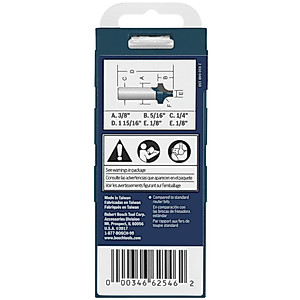 BOSCH 85478MC 3/8 In. x 5/16 In. Carbide-Tipped Plunge Roundover Router Bit