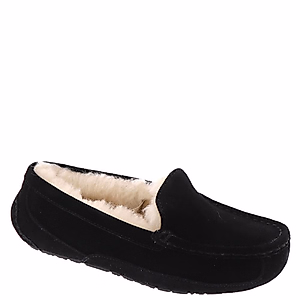 UGG Unisex-Child Ascot Slipper, Black Suede, 2