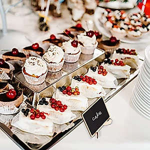 Amazon Basics Wood Mini Chalkboards Signs with Support Easels, 20 Pack