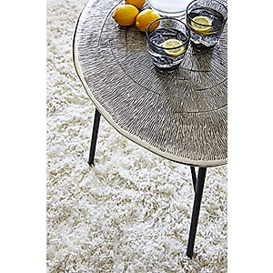 Signature Design by Ashley Laverford Contemporary End Table, Chome & Black