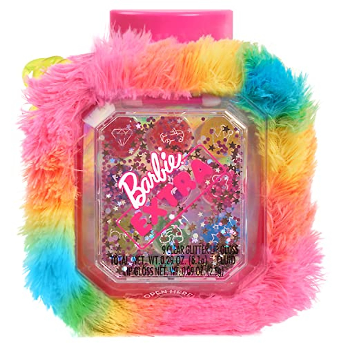 Just Play Barbie Extra Fur Make Up Purse, 9 Shades of Pretend Play Make Up, Multi-Color