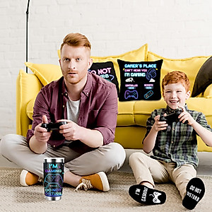 Golden Associate Gamer Gifts,Tumbler Mug Socks Beanie Hat Pillow Cover Set,Gifts for Teen Boys Teenagers Men