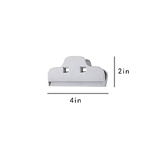 EYAKEG 4 Pack Chip Bag Clip Heavy Duty 4 inch 10CM Food Clips Sealer for Kitchen Storage Snack Bread Sealing Chips Bags Clamp Air Tight Fresh-Keeping Plastic Seal Grip, Grey