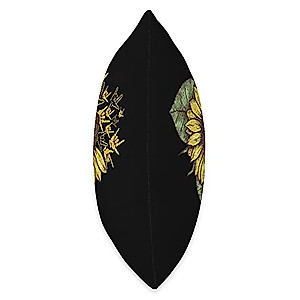 Floral American Sign Language ASL Sunflower Tu Sunflower Love American Sign Language ASL Costume Throw Pillow, 18x18, Multicolor