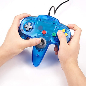 miadore 2 Packs N64 Controllers, Classic N64 Bit 64 Wired Joystick for Ultra N64 Video Game System N64 Console (Jungle Blue and Orange)