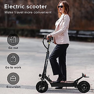 Arwibon Q30Pro Electric Scooter for Adults - 2500W Motor,52V/18AH Battery,Up to 38 MPH Range 30 Miles,440 Lbs 11" Heavy Duty Vacuum Off-Road Tire,Iscooter,Escooter