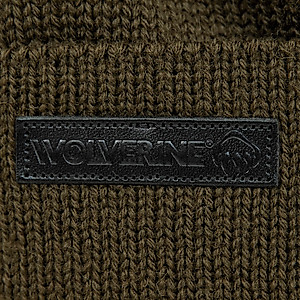 WOLVERINE Unisex Performance Beanie-Durable for Work and Outdoor Adventures (One Size Fits Most), Wool Watch-Dark Olive