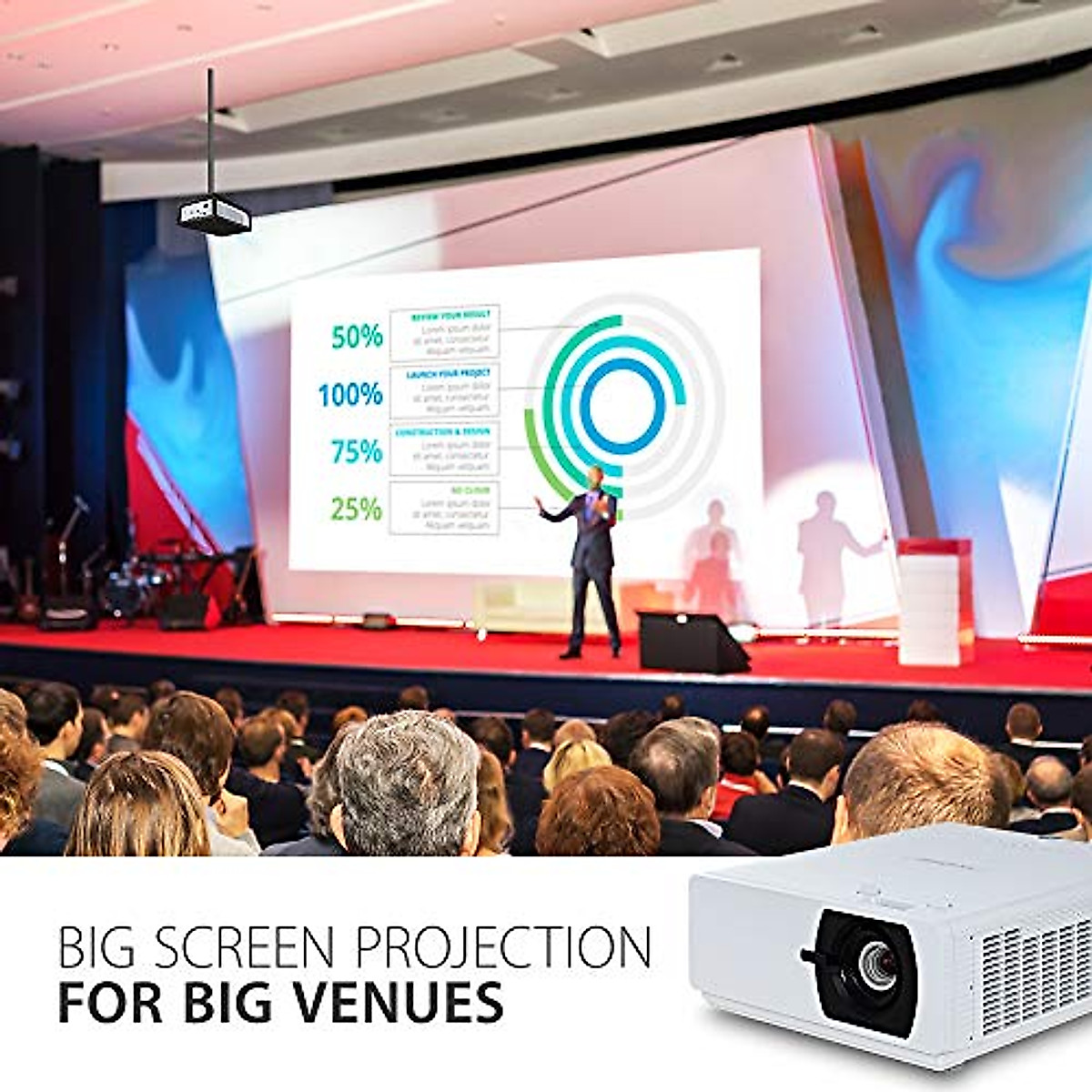 ViewSonic LS900WU 6000 Lumens Professional WUXGA Networkable Laser Projector with Horizontal and Vertical Lens Shift and Keystone for Large Venues