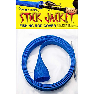 RITE-HITE Orin Briant Stick Jacket Fishing Rod Covers - Casting Stick Jacket, comes in a variety of colors; Keep your rod safe and from getting tangled (Blue)