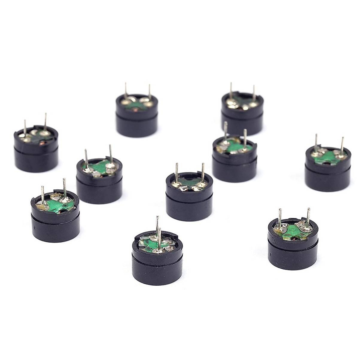Cylewet 10Pcs 5V 2 Terminals Passive Electronic Alarm Buzzer Electromagnetic Beeper AC Impedance for Arduino (Pack of 10) CYT1008