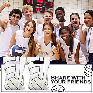 Yeaqee 50 Pieces Volleyball Gift Bags with Handle Volleyball Treat Bags Volleyball Cellophane Bags Candy Volleyball Party Favors for Team Birthday Decoration Gift Sport Volleyball Themed Party Supply