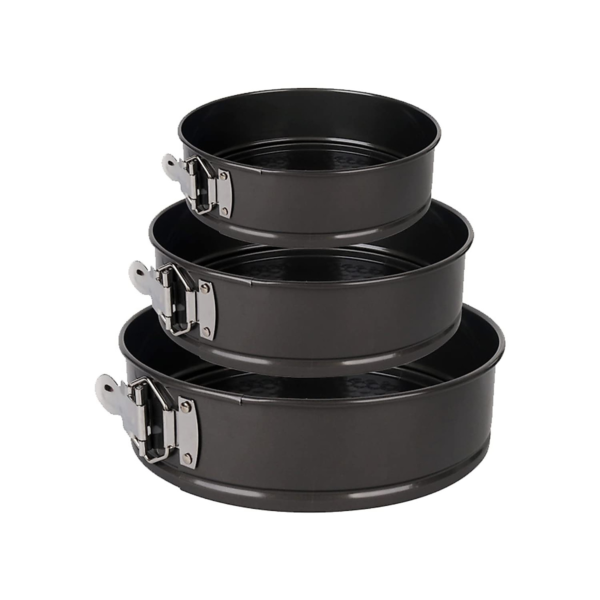 Springform Cake Pan Set，Nonstick Leakproof 3 pcs Cake Pan Bakeware For Cheesecake, Tier Wedding Cakes, And More - Removable Bottom, Leakproof Bakeware Sets(4"/7"/9")