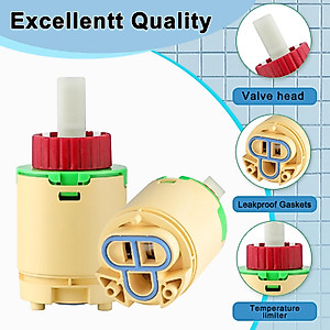 HJ-40 JL01GJ Shower Cartridge Replacement,40mm Faucet Cartridge Replacement,for Replaces Cartridge on Many Brands Tub and Shower Valve