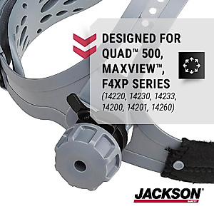 Jackson Safety 20695 Replacement 370 Speed Dial Face Shield Headgear, Fits Quad500 Model 14260