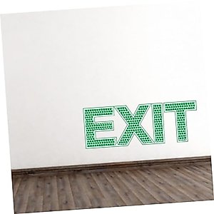 CIYODO Luminous Exit Sign Exit Decal Exit Wall Sticker Exit Photoluminescent Signs Stickers Exit Luminous Sticker Exit Sticker Emergency Door Exit Sign Emblems Exit Sign Sticker Green