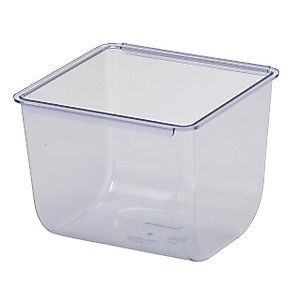 San Jamar Dome 2 Quart Garnish Tray 2 Quart Garnish Center Insert with Snap-On Connectors for Kitchen, Bar, and Restaurants, Plastic, 2 Pint, Clear