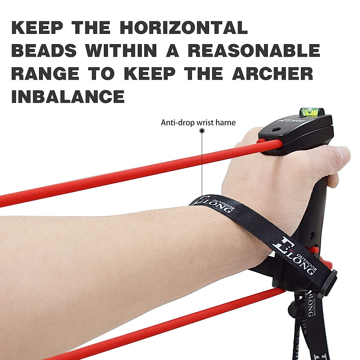 ELONG OUTDOOR Archery Bow Trainer, 18 lbs Draw Weight @28 Inch, Strength Stretch Band Exerciser for Recurve Bow Compound Shooting, Ambidextrous, Suitable for Kids Adults Beginner Experts