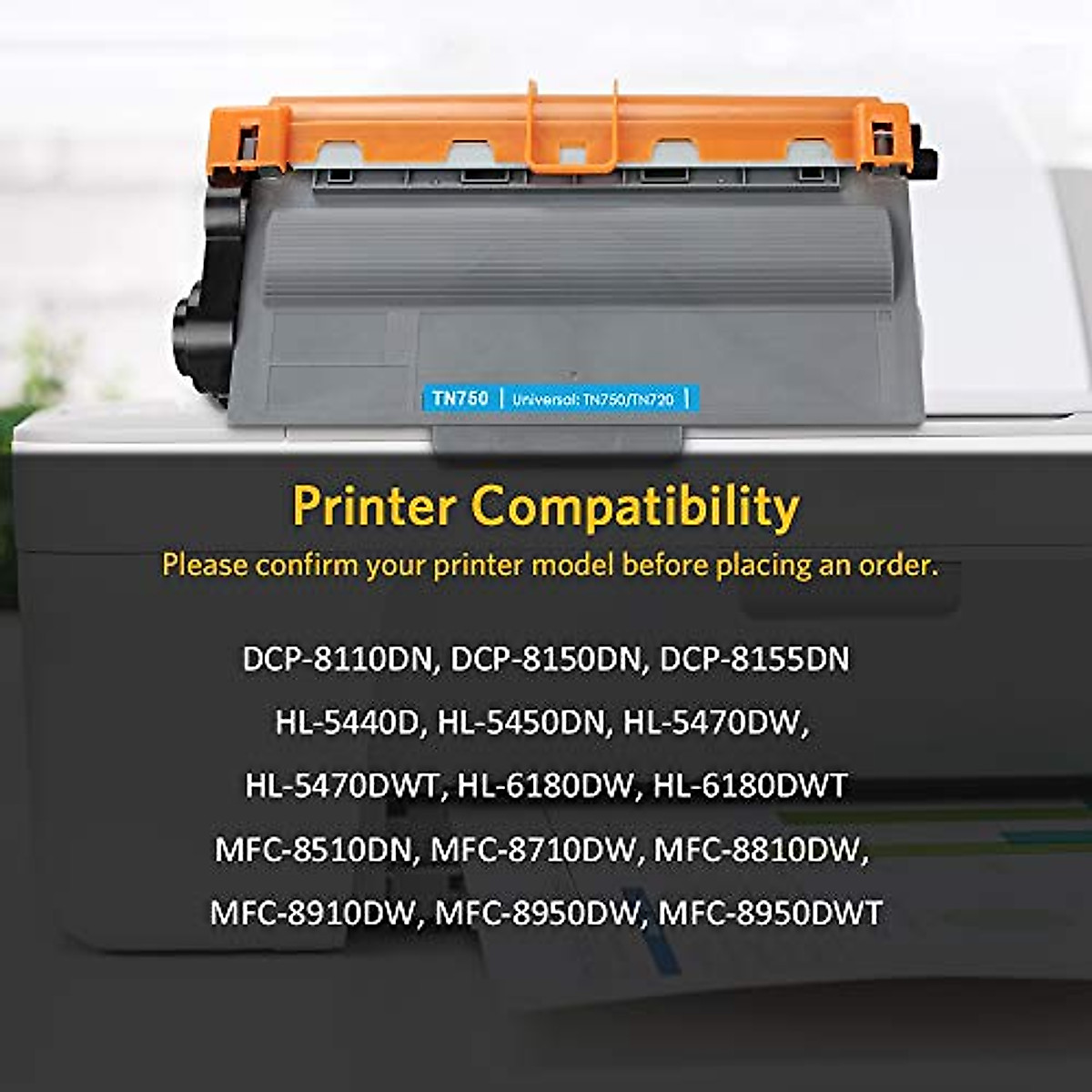 v4ink 2-Pack Compatible Toner Cartridge Replacement for Brother TN-750 TN750 TN-720 TN720 High Yield Toner Cartridge for Brother hl-5470dw HL-5450dn hl-6180dw mfc-8710dw mfc-8950dw mfc-8910dw Printer