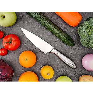 WELLSTAR Chef Knife, 6 Inch Kitchen Chef’s Knife Sharp High Carbon Stainless Steel Cooking Knife for Meat Sushi Vegetable Fruit Cutting Slicing Dicing, Useful Kitchen Gadget