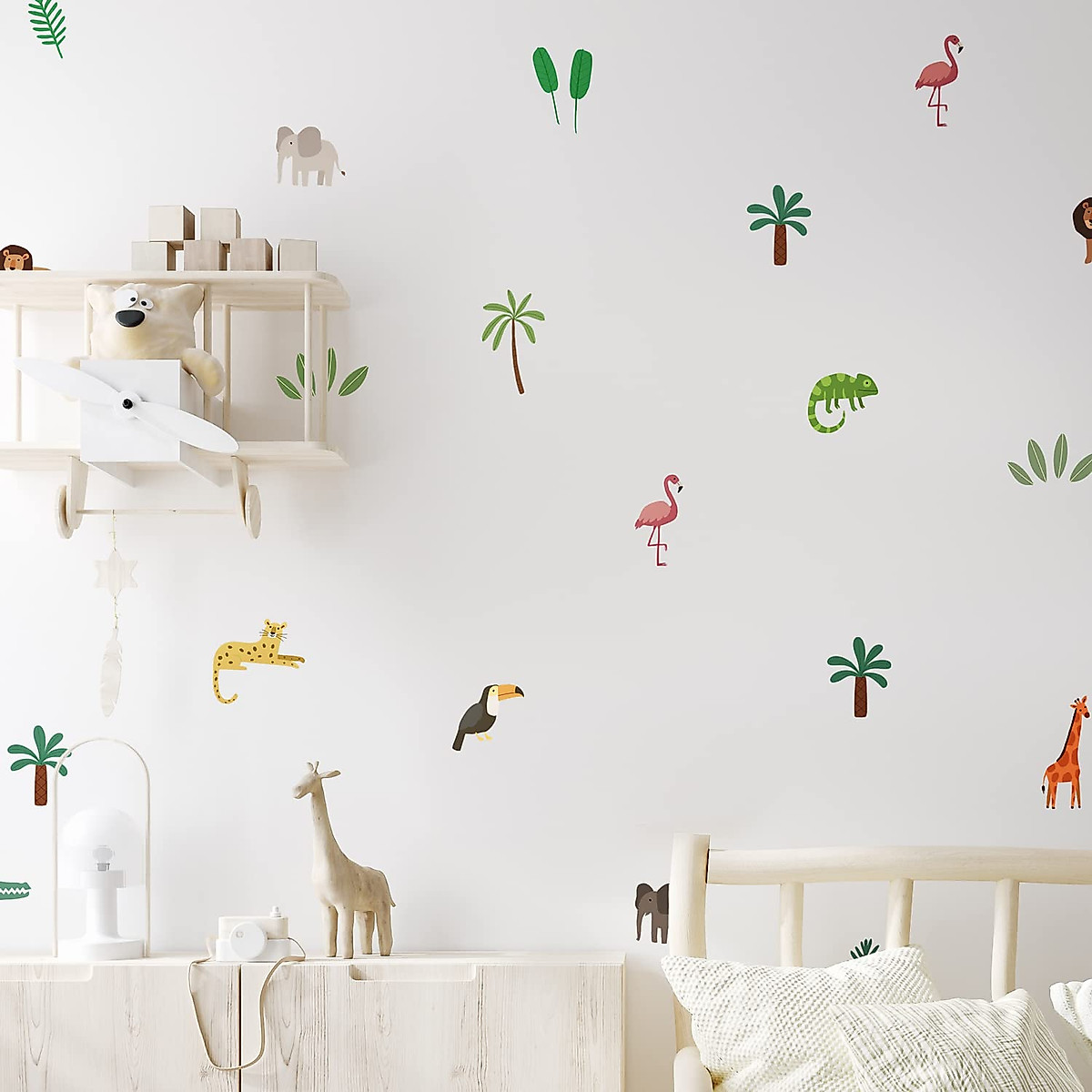 Jungle Animals Wall Decals | Safari Nursery Decor | Wall Stickers for Kids