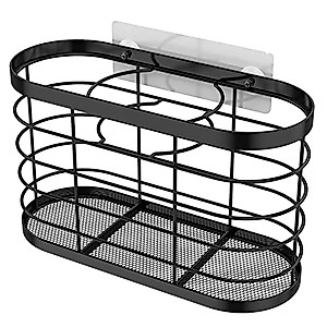 Hair Dryer Holder 3 in 1 Hair Tool Organizer Djustable Height Wall Mounted/Cabinet Door Bathroom Organizer Under Sink for Hair Dryer, Flat Irons, Curling Wands, Hair Straighteners