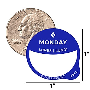 Day Dots Food Labels | 1" Date Dot Stickers for Food Containers, 7000 Labels with Dispenser Box