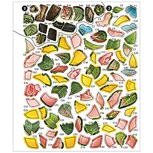 Brain Games - Sticker by Number - Vintage: Flowers (28 Images to Sticker)