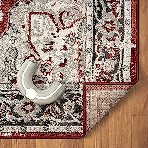 LUXE WEAVERS Moroccan Floral Vintage Red 5x7 Area Rug