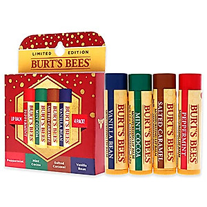 Burts Bees Burts Bees Bliste Kit Limited Edition Unisex - Lip Balm Pepermint, Mint Cocoa, Salted Caramel, Vanilla Bean SADHB70 4 Piece Set