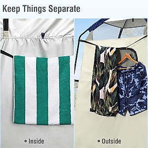 G4Free Large Camping Privacy Shelter Tent, Portable Outdoor Easy Set Up Shower Tent Dressing Changing Room with Carry Bag, Camp Toilet (Black)