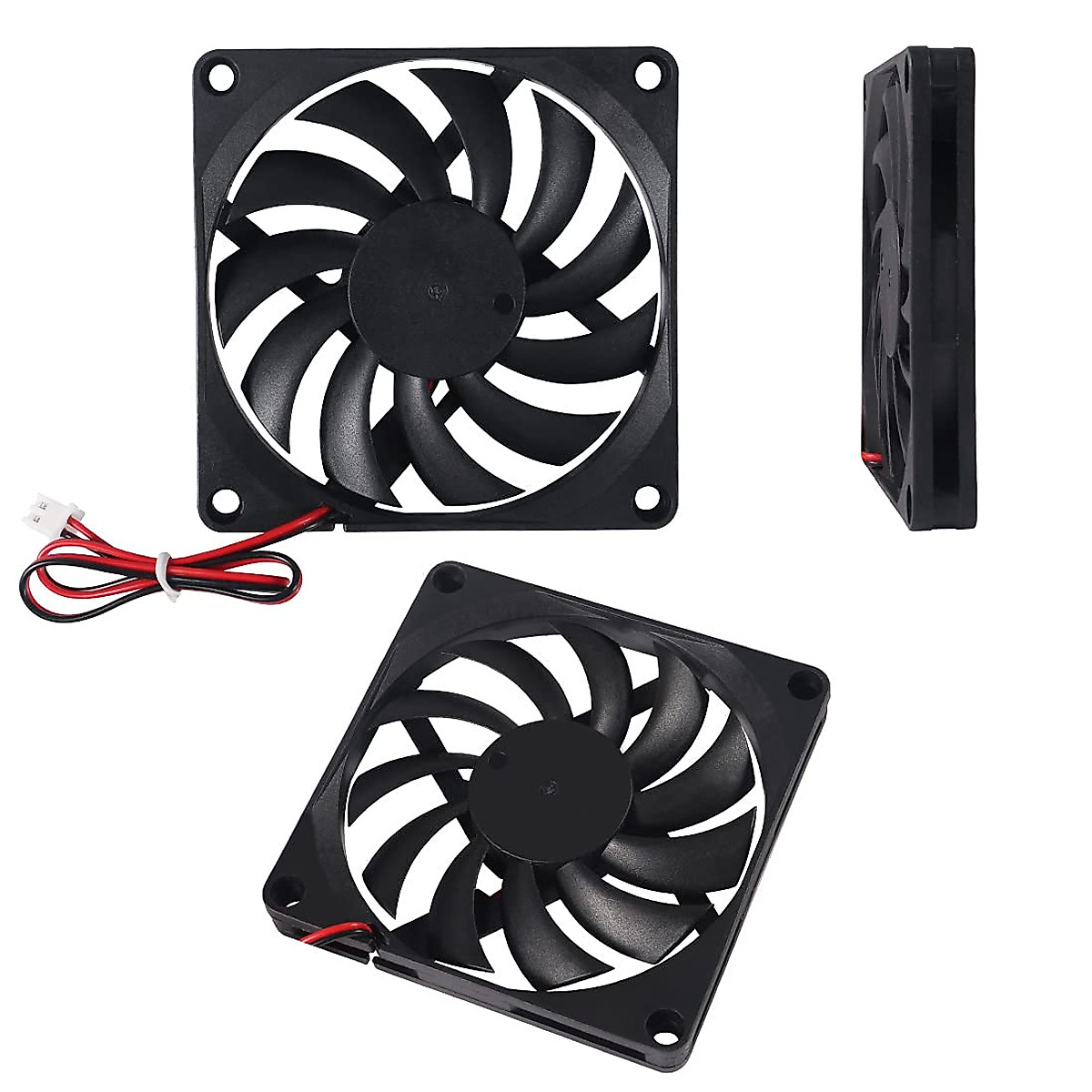 2Pcs DC 24V 8010 Fan Dual Ball Bearings 80mm 10mm Fan 3D Printer 80x80x10 Brushless Cooling Fan for Makerbot for 3D Printer PC CPU Computer Case Fan Cooler and Other Small Heat Dissipation Equipment