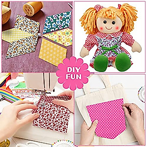 1200 Pcs 4 x 4 Inches Cotton Fabric Bundle Floral Precut Fat Squares Fabric Scraps Cotton Quilting Fat Flower Fabric Patchwork for DIY Craft Sewing Clothing