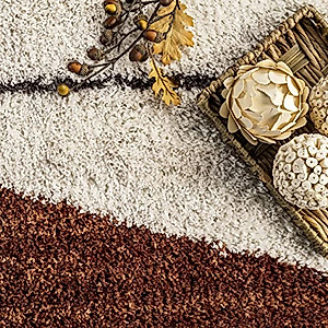 nuLOOM Kali Shaggy Diamond Tassel Area Rug, 8x10, Rust