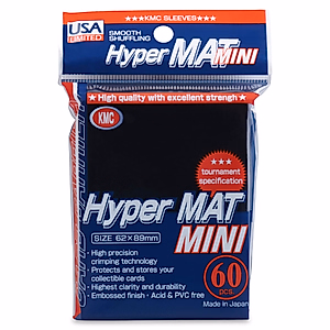 KMC Sleeves Mini Hyper Mat (US) Black Small Matte 60ct