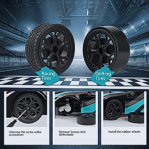 Rhybor GT RC Drift Car Remote Control Car Sport Racing Hight Speed Drift Cars, 1/14 RC Car for Adults Kids Gifts, 4WD 25KM/H RC Drift Vehicle with LED Lights