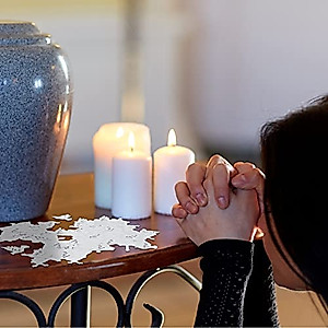 300 Pcs White Memorial Crucifix and Confetti Dove Set Funeral Party Confetti Funeral Decorations We Miss You Forever Paper White Confetti for Tables for Condolence Funeral Anniversary Memorial Service