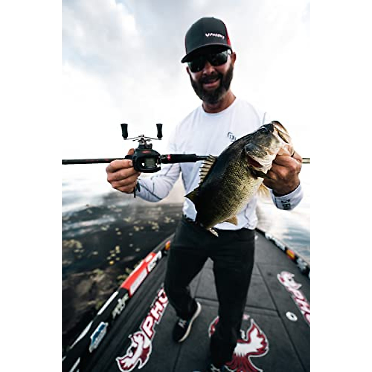 13 FISHING - Inception G2 Baitcast Reel - 7.3:1 Gear Ratio - Left Hand Retrieve (Fresh) - ING2-7.3-LH, Black