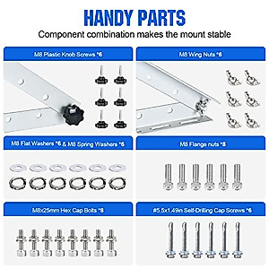 ECO-WORTHY 41in Solar Panel Mount Brackets, with Foldable Tilt Legs, Adjustable Mounting Brackets Kits for RV, Roof, Boat, and Off-Grid
