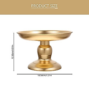 BAFAFA Footed Fruit Bowl Round Pedestal Bowl Decorative Fruit Plate Metal Cake Stand Serving Dish Dessert Display Tray Trifle Cups Snacks Nuts Plate for Centerpiece Table Plate