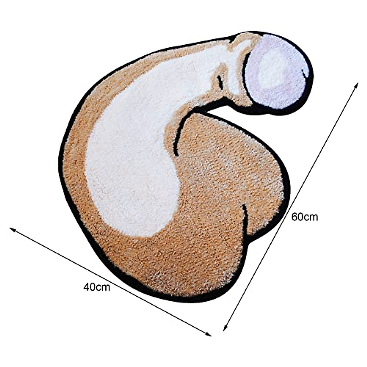 Meideli Bathroom Rugs, Funny Shape Kitchen Mat Soft & Non-Slip Front Door Mat Carpet Floor Rug, Area Rug for Living Room, Bathroom, Kitchen,Bedroom, Home Decor 15.75" * 23.62" Brown