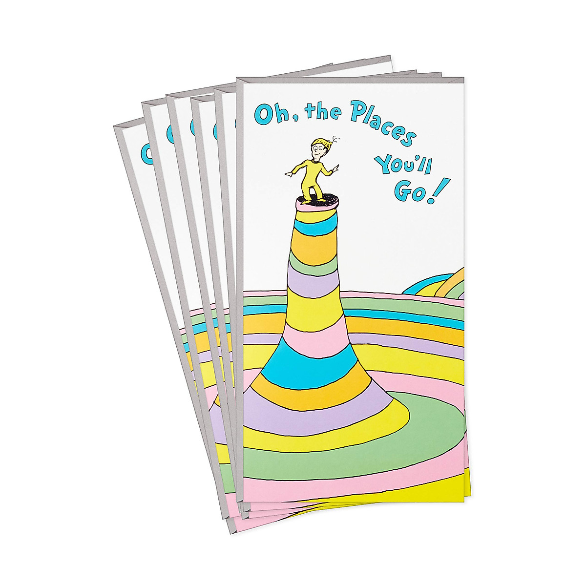 Hallmark Dr. Seuss Graduation Card Money Holders or Gift Card Holders (Oh, the Places You'll Go! 6 Cards with Envelopes) for High School, Kindergarten, Middle School, College and College Graduates