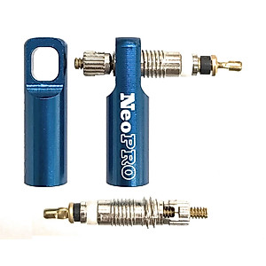 NeoPRO Bike Presta Valve Cap with Valve Core Removing Function Kit, Tire Dust Covers (Red)