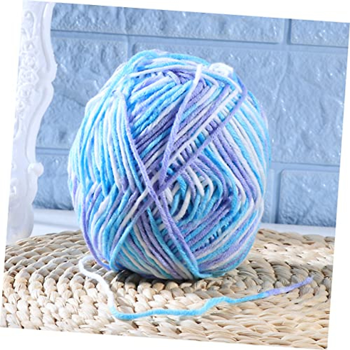 VILLCASE Knitting Yarn Soft Chunky Yarn Cotton Yarn for Crocheting Knitting Accessories Green Yellow Blue White Black red Yarn Blanket Yarn Bulky Yarn Cotton Yarn Cone Set Baby coarse Wool