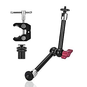 UTEBIT Magic Arm Camera Mount 11 inch Articulating Friction Arms with Super Crab Clamp for DSLR Camera Rig, Flash Light, LED Lights, LCD Monitor
