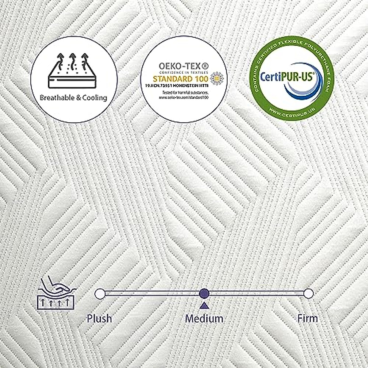 BDEUS King Mattress, 8 inch Gel Memory Foam King Size Mattress for Cool Sleep & Pressure Relief, Medium Firm Bed Mattresses, Bliss